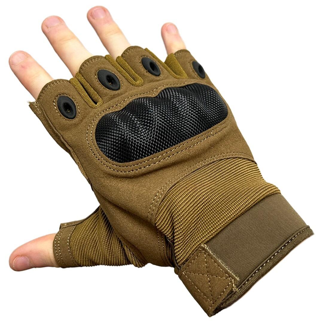 Emerson Fingerless War Fighter Gloves - Tan - XXL – HPA-UK
